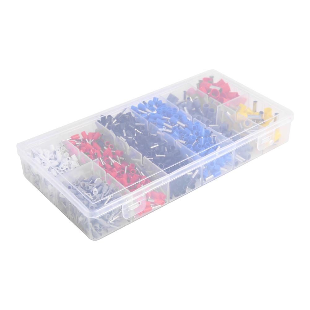 Buy 1200pcs Tubular Terminal Wire Connection Crimp Insulated Tube ...