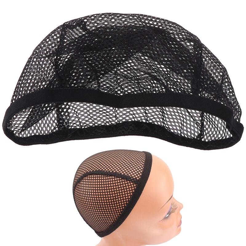 Buy Stretchable Elastic Hairnets Mesh Weaving Black Wig Hair Net Cap ...