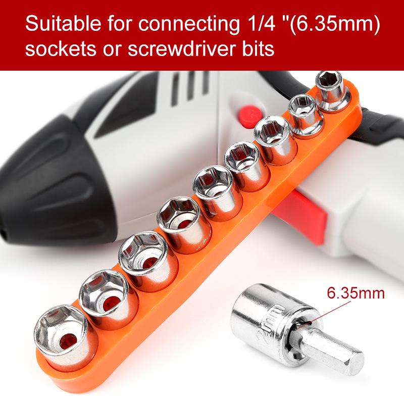 9pcs Universal 5-13mm Socket Adapter Set Wrench Hexagon Head Home Auto ...