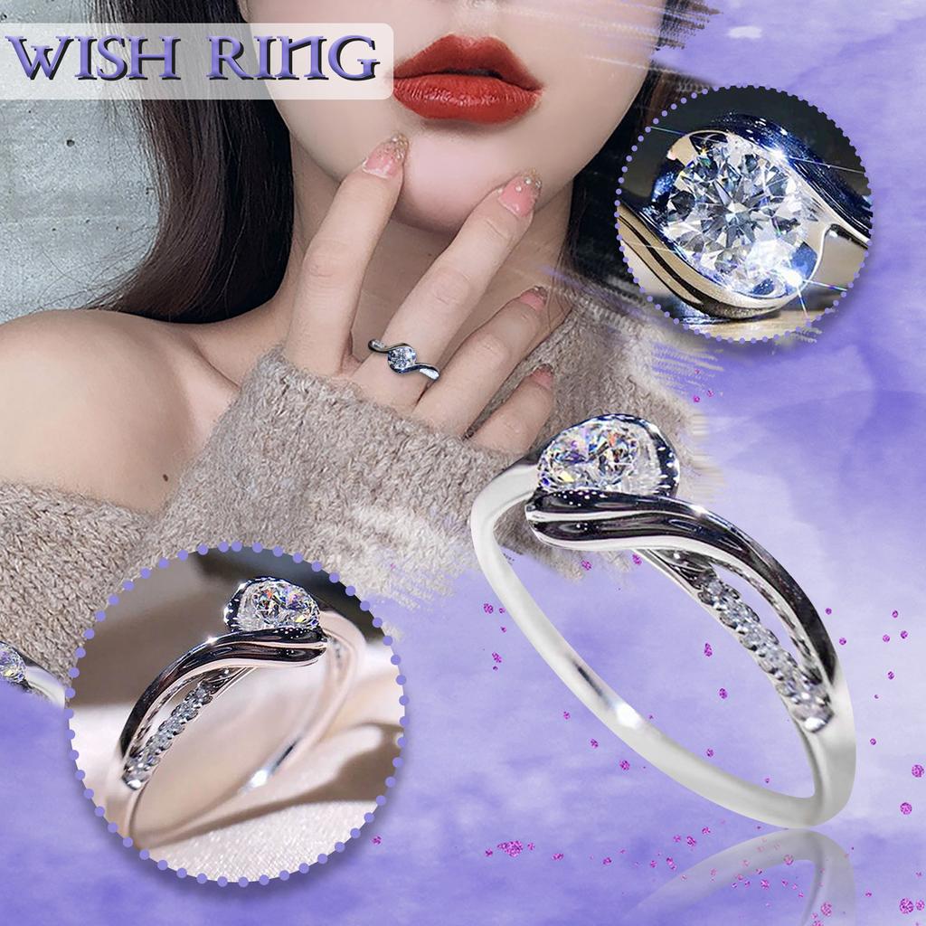 Kjøp (Helicopter)Luxury Sparkling Diamond Ring Ladies Jewelry Engaged ...