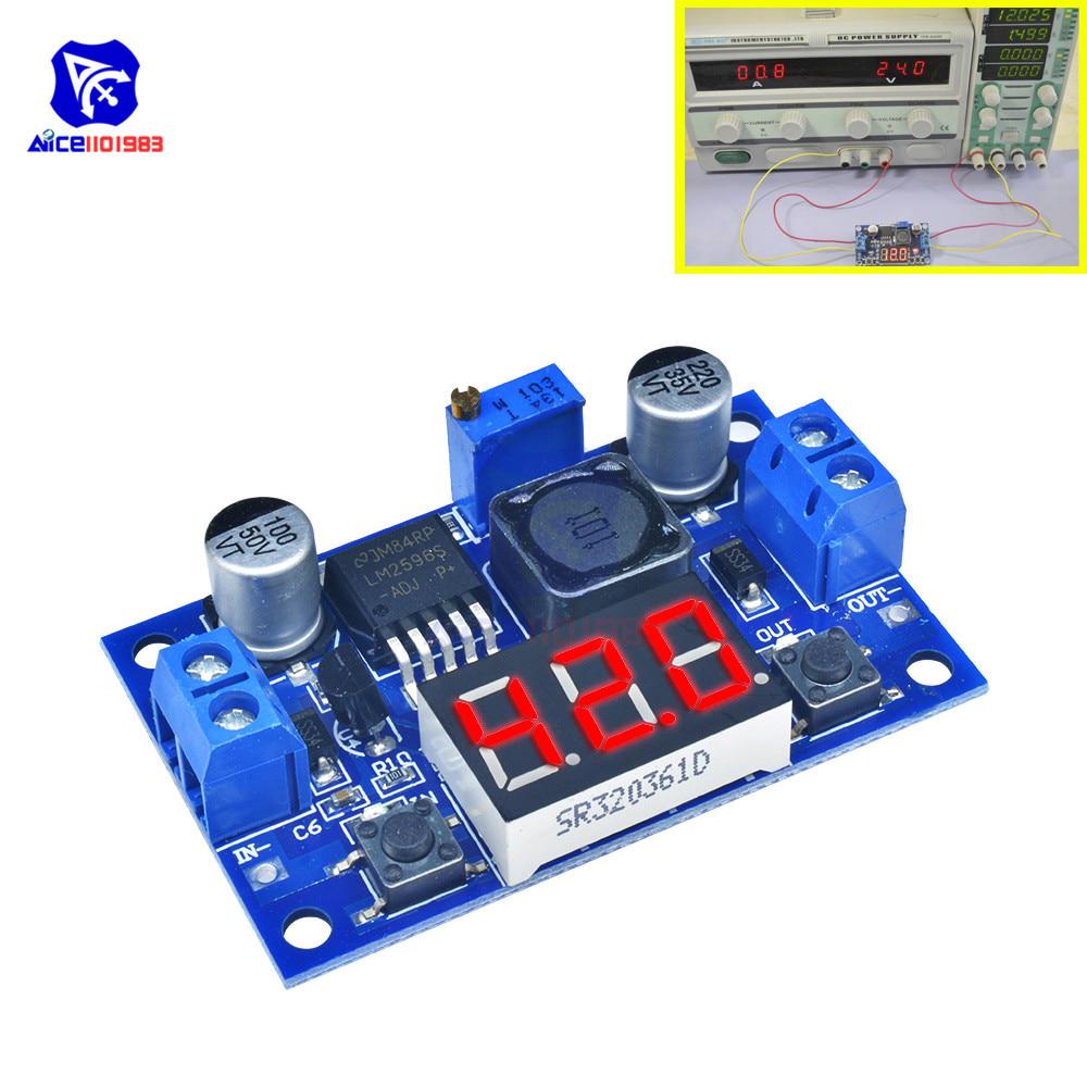 Buy LM2596 LED Digital Voltmeter DC DC 4.0 -40V To 1.25 -37V Adjustable ...