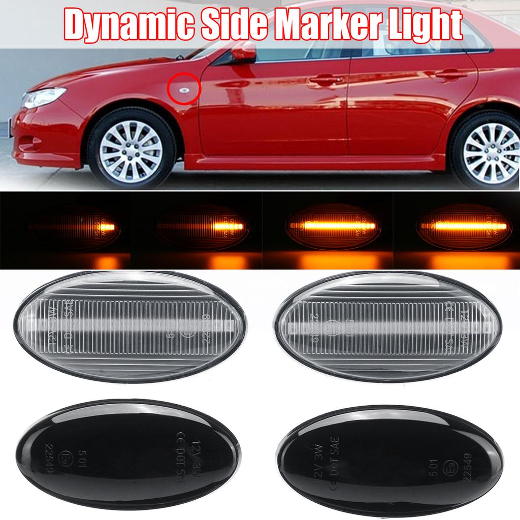 Buy 2pcs LED Dynamic Side Marker Lights Turn Signal Light Lamp Side ...