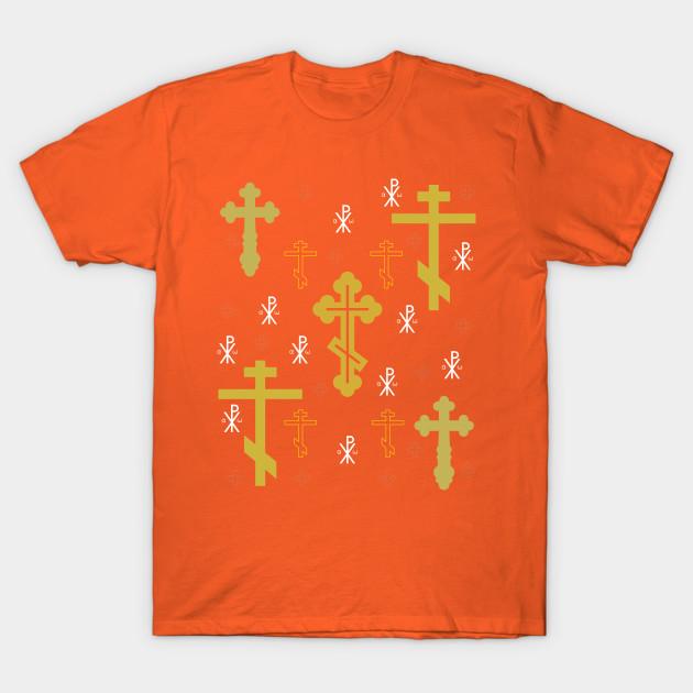 Buy Men Premium Cotton Harajuku T Shirt Cross Pattern Print Men's Tee ...