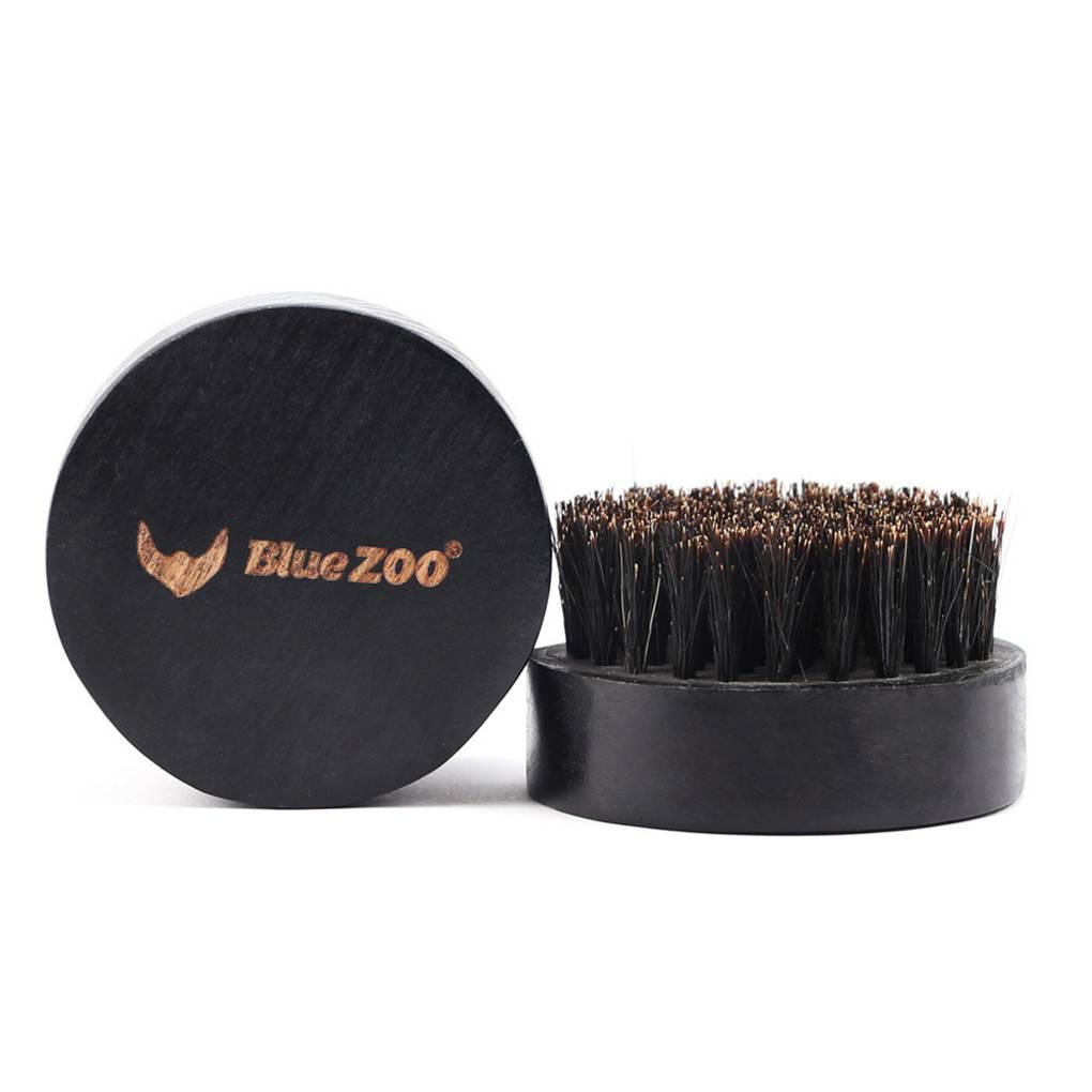 Buy Wooden Boars Bristles Practical Round Shape Comb Facial Beard Hard ...