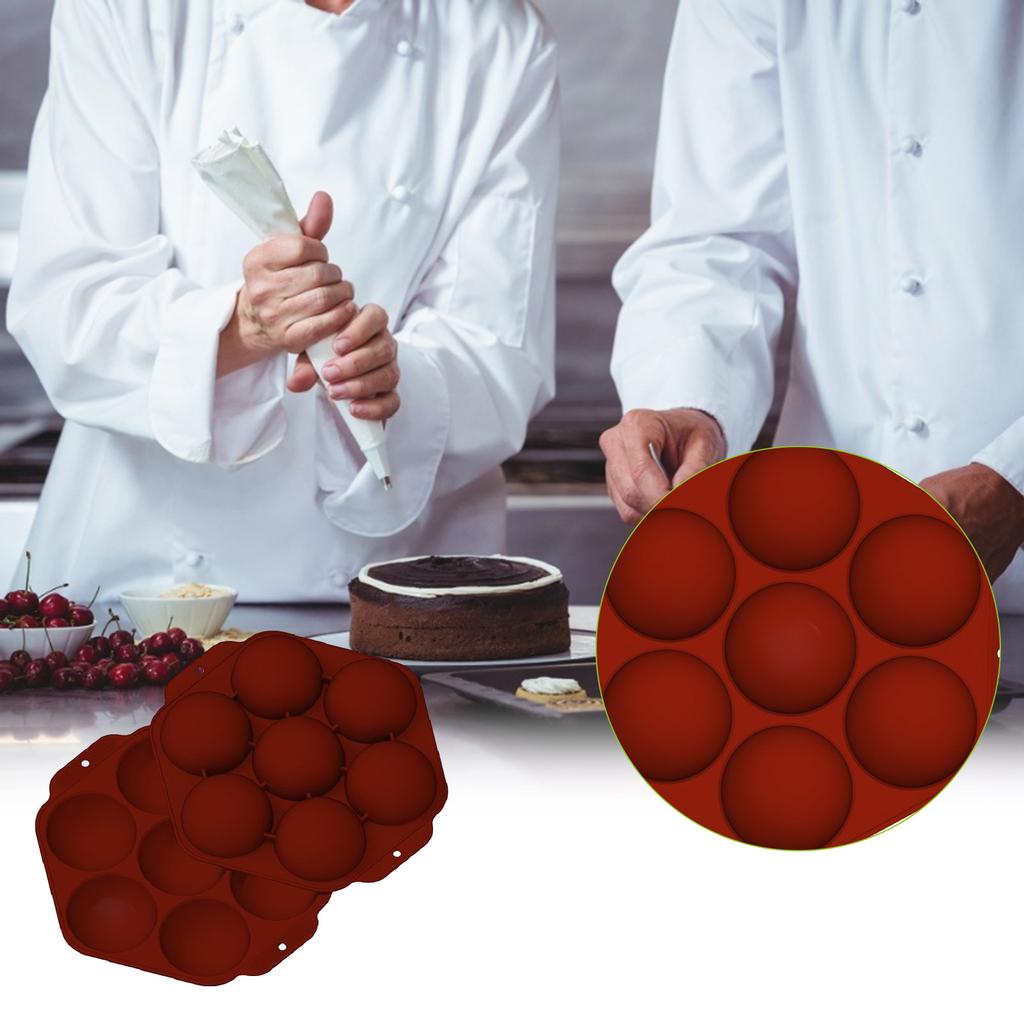 7 Cavity Semi Sphere Cake Mold Hemisphere Baking Silicone uygun fiyatlı ...
