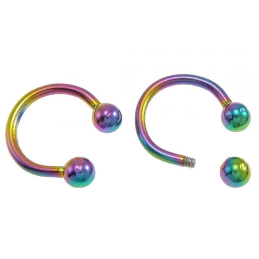 Buy 1 Pair Unisex Circular Barbell Piercing Jewelry Stainless Steel ...