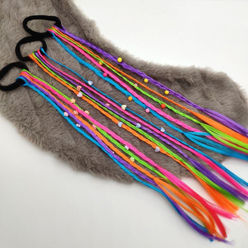 Buy Girls Wig Hair Accessories Elastic Hairband Colorful Hair Lace ...