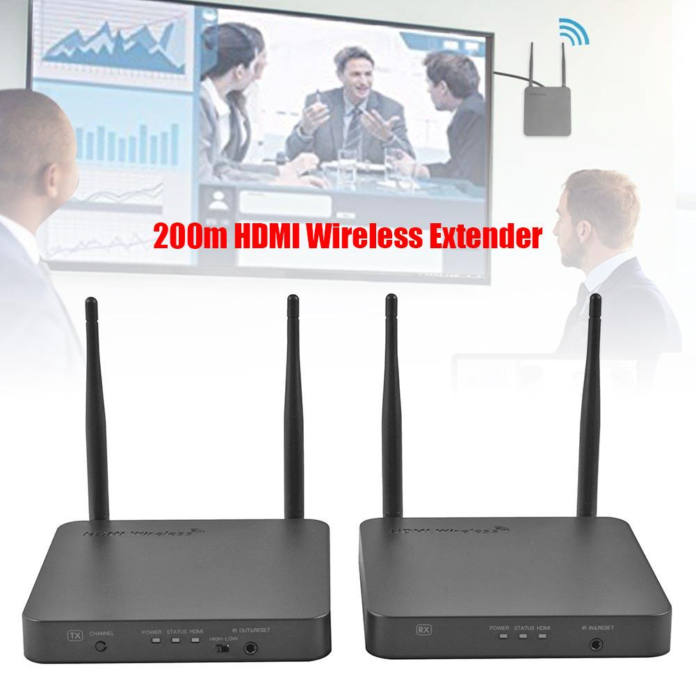 5G ISM Band 200m Wireless Signal Transmission HDMI Transmitter+Receiver ...