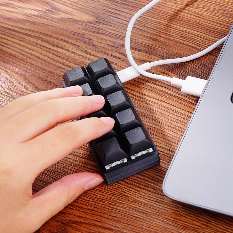 10tuşlar OSU Mini Klavye Makro tuş takımı RGB DIY Kısayol Klavye Oyun ...
