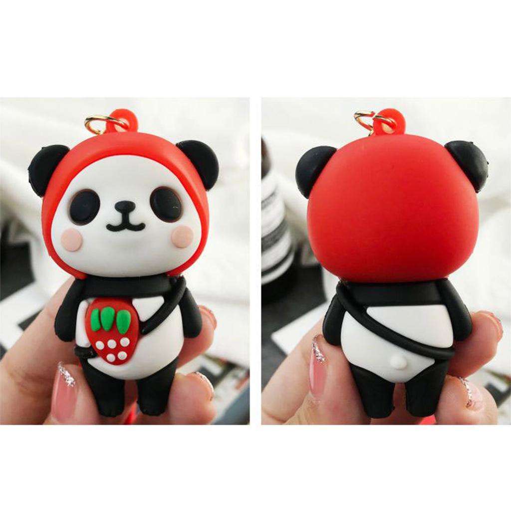 Satın alın Cartoon Panda Keychain Cute Fruit Bag Decor Hanging Pendant ...