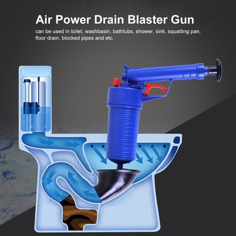 Buy Air Power Drain Blaster Gun Manual Sink Plunger Opener for Toilets ...