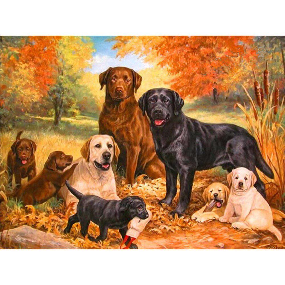 5D Diamond Dog Animal Labrador Retriever Diamond Painting Diamond ...