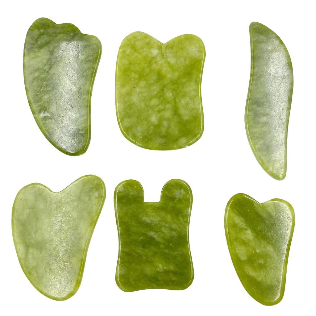 Cheap Natural Stone Green Jade Scraper|Novelty Shape Facial Gua Sha ...