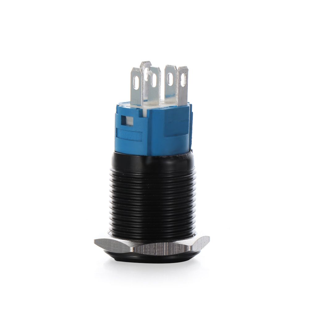 Buy New 16mm 5V 12V 24V 220V Ring Metal Push Button LED Light Momentary ...