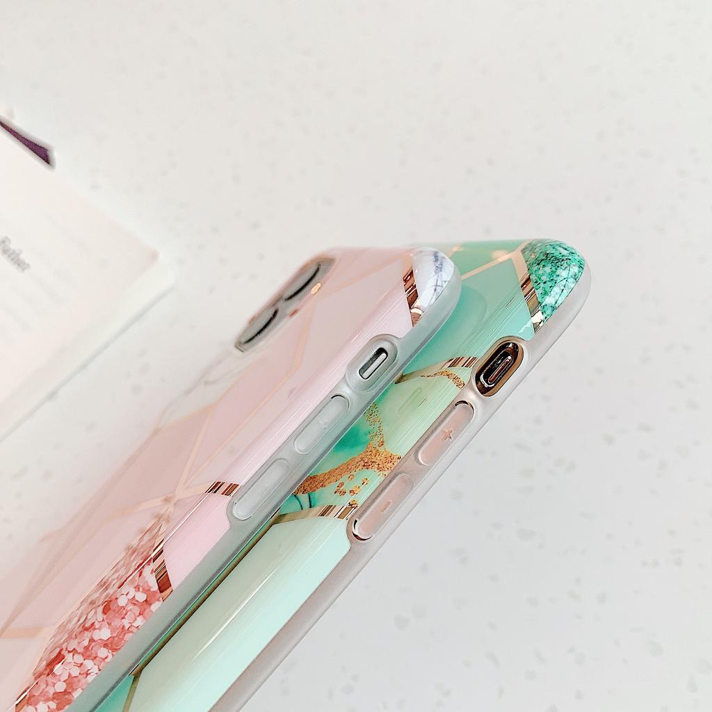 Buy For iPhone 11Pro Max 11Pro 11 Luxury Plating Splice Marble Phone ...