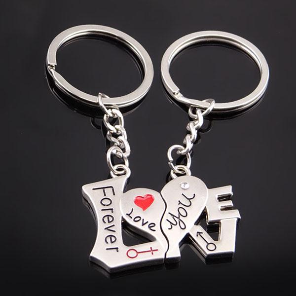 Buy Couple Keychains New Fashion Heart Forever Love Keyrings For Women ...