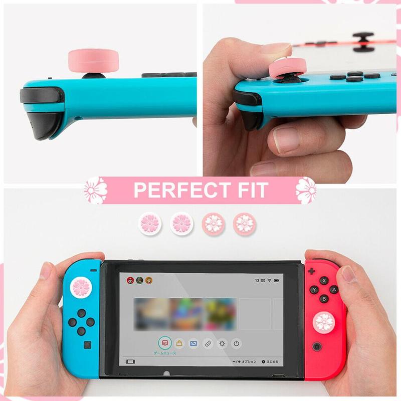 Buy Cute Girl Flower Thumb Stick Grip Cover Joystick Lite Joycon For ...