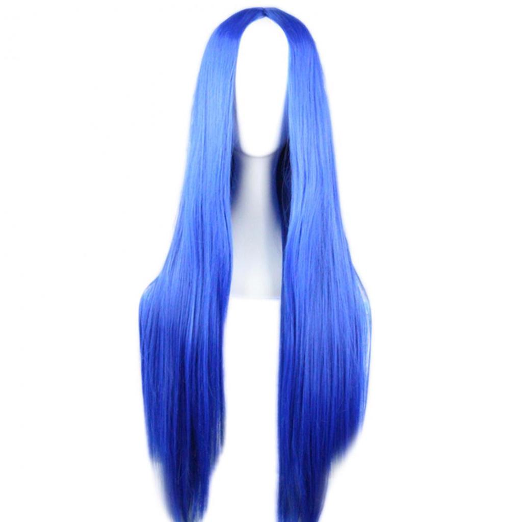 Cheap Fashion Womenswear Solid Color Central Parting Long Straight Hair ...