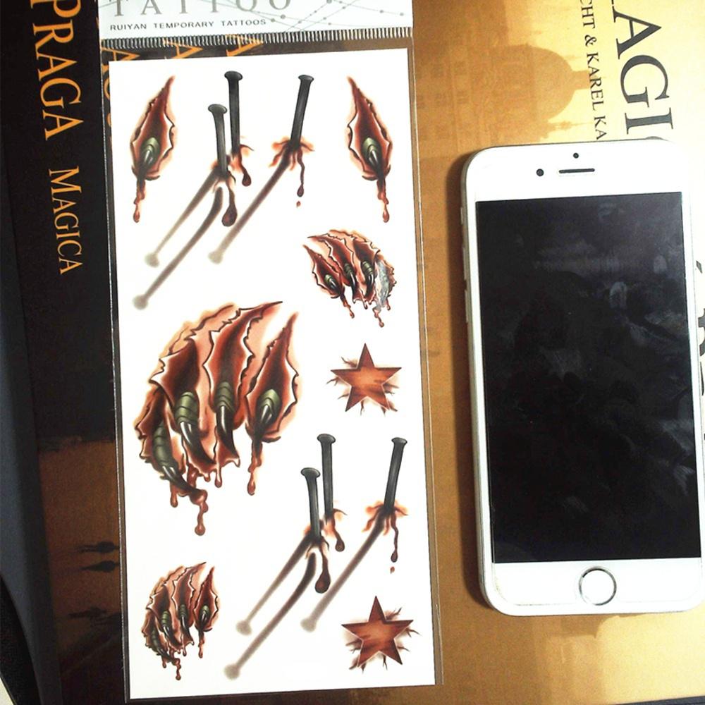 Soldier Wound Scar 3d Temporary Tattoo Body Art Flash Tattoo Sticker 19 ...