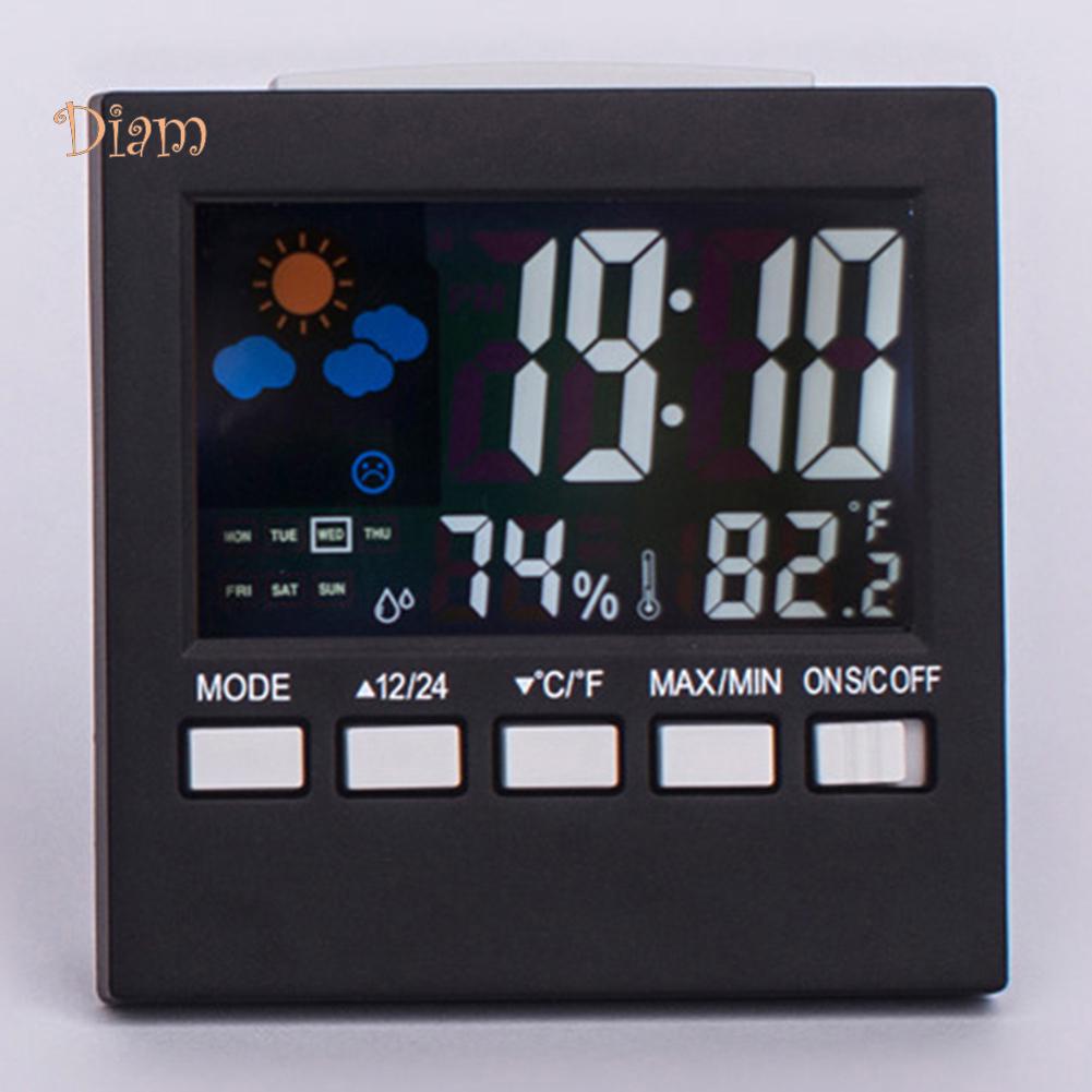Buy LCD Digital Electronic Temperature Humidity Meter Clock Weather ...