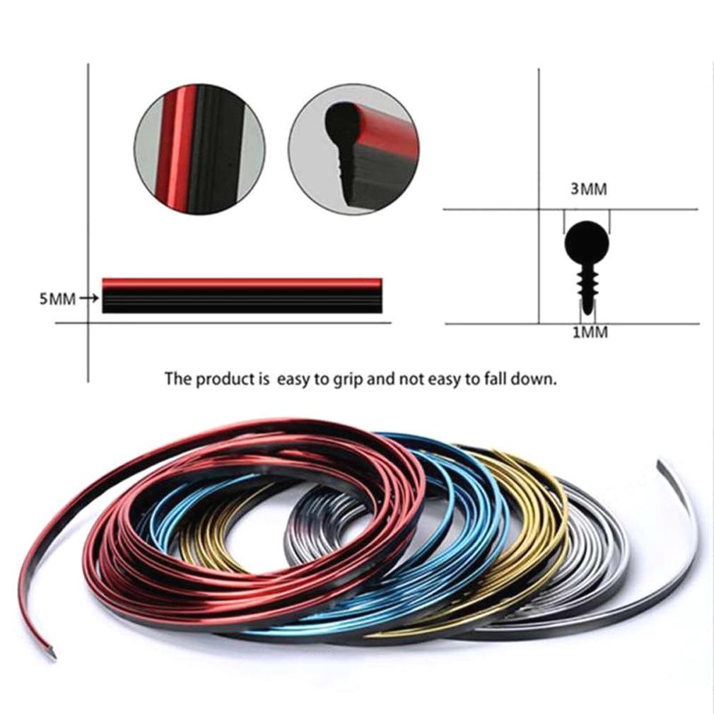 Buy 5M New DIY Car Interior Decor Door Sticker Moulding Styling Strip ...