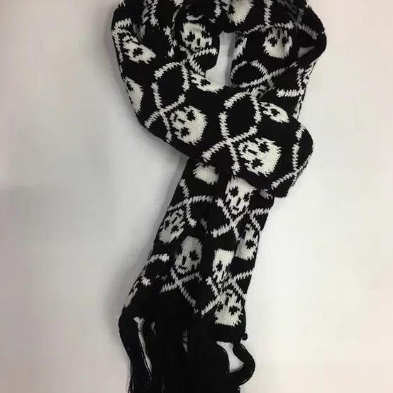 Buy Scarf Autumn and Winter Y2k Harajuku Skull Thickened Warm Knitted ...