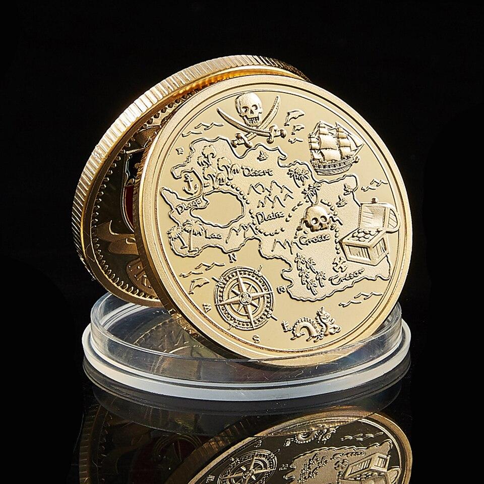 Buy Skull Pirate Ship Gold Treasure Coin Lion of The Sea Running Wild ...