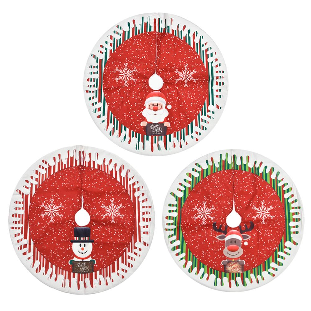 Buy Christmas Tree Skirt Washable Xmas Pattern Print Tree Mat Floor Mat ...