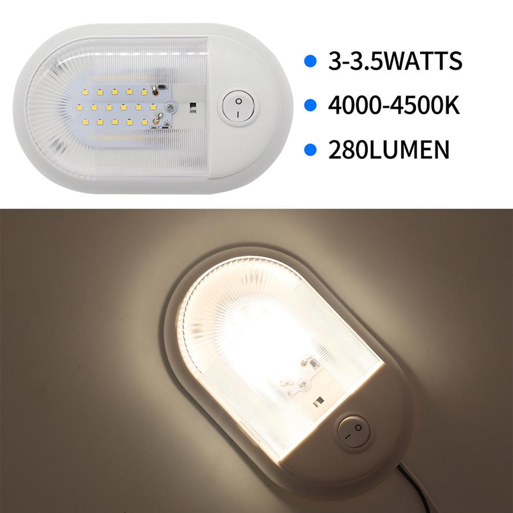 Buy 12-24V 24 LED Dome Light Ceiling Lamp with Switch for RV Marine ...
