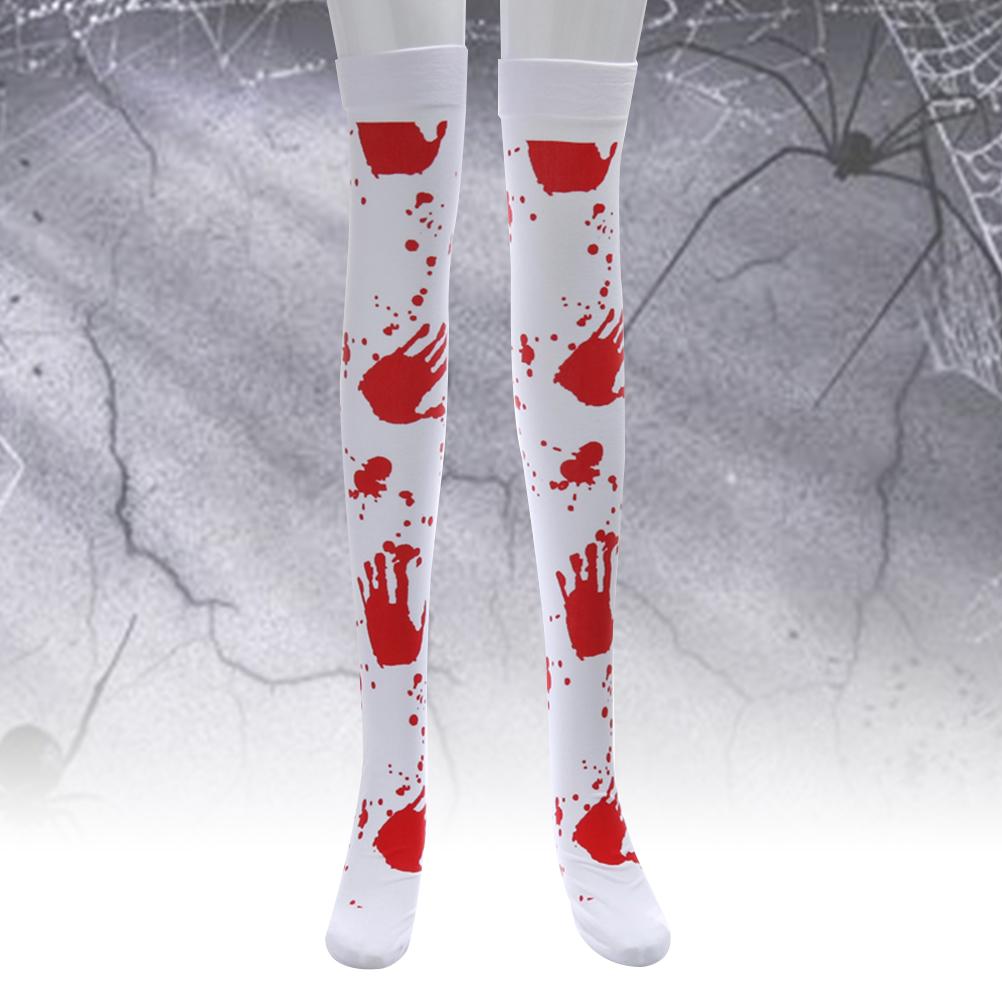 Buy A Pair of Long Socks Horror Sexy Bloody Handprints Fancy Stockings ...