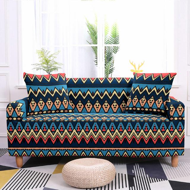 Cheap Elastic Sofa Cover for Living Room Wavy Line Pattern Couch Covers ...