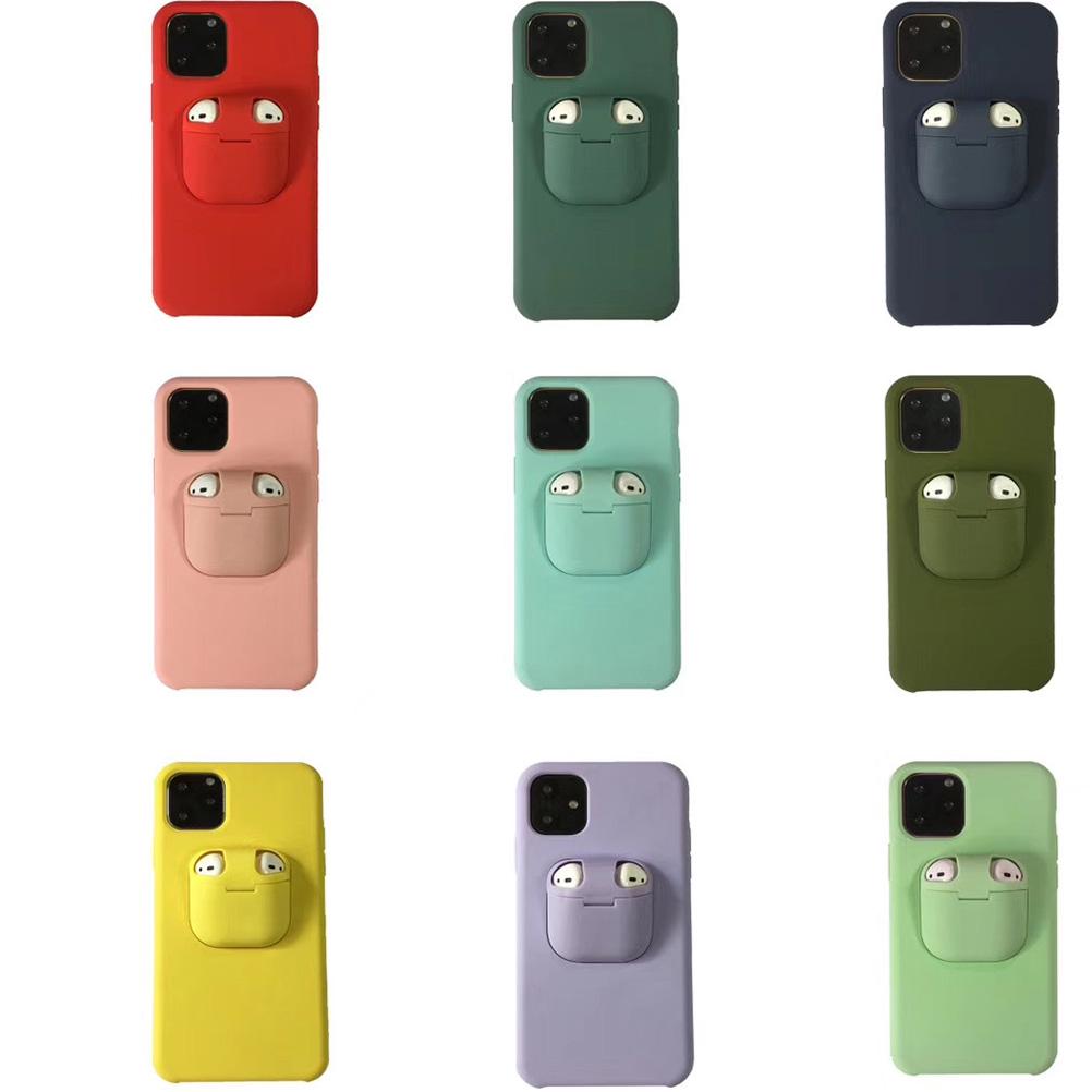 Buy Two In One Cellphone Shell and Earphone Protective Cover Silicone ...