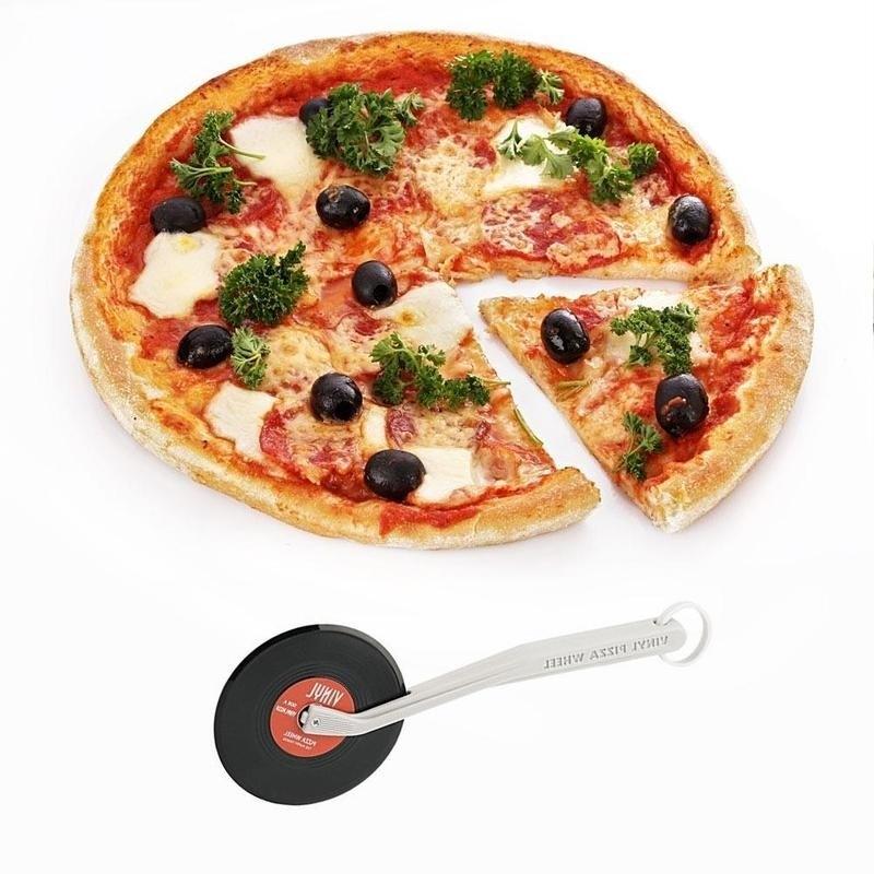 Buy Fresh Slice Turntable Cutter Pizza Wheel Pizza Cutter Vinyl Record ...