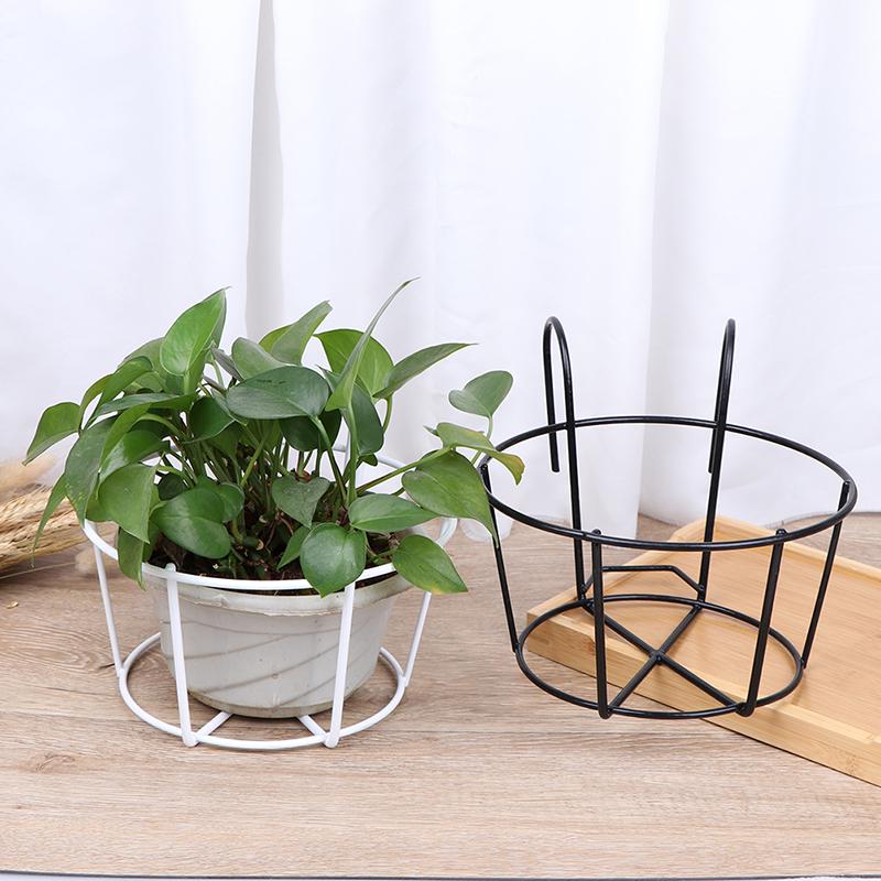 Buy Hanging Plant Iron Racks Round Flower Pot Rack Garden Supplies at ...