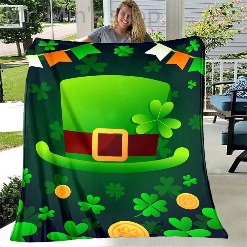 Cheap Saint Patrick's Day goblin cartoon character thumbs up Blanket ...