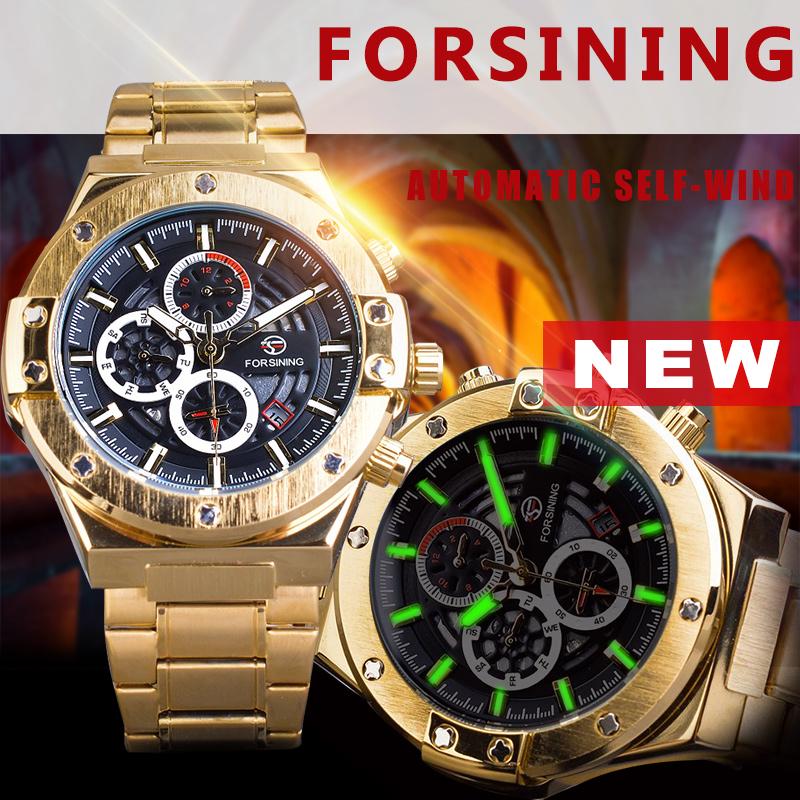 Buy Mechanical Watches Automatic Multifunction 6 Hands Date Luminous ...