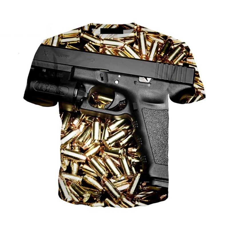 Buy 2021 Gun Funny 3d Printed Streetwear Beretta Gun Tshirt Fashion ...