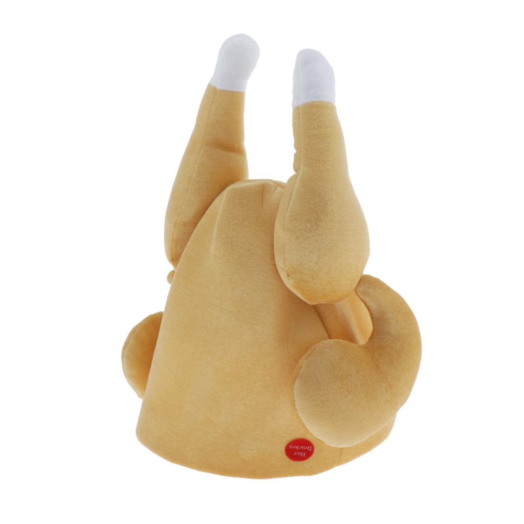 Buy Funny Plush Chicken Leg Hat Sing Dance Electric Animal Cap Party ...
