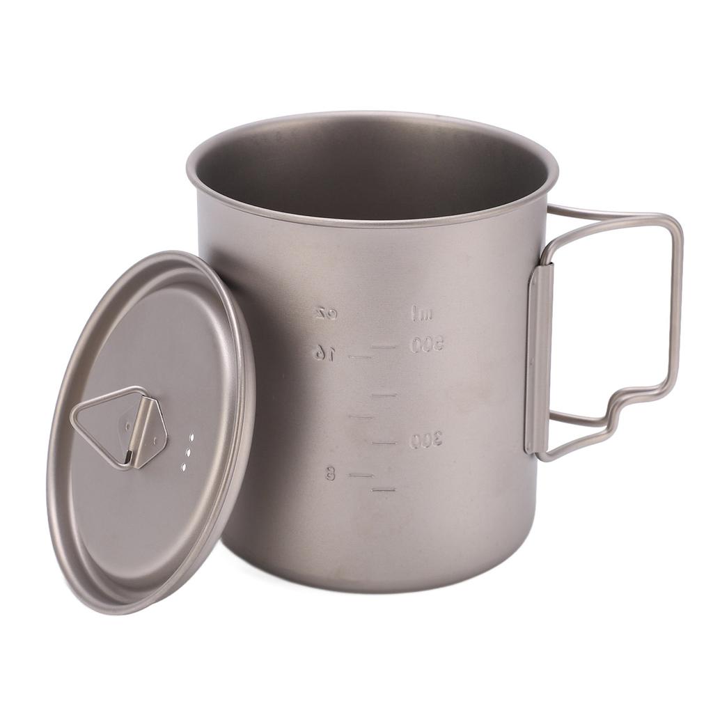 Buy 750ml Outdoor Titanium Water Mugs With Folding Handles Portable ...