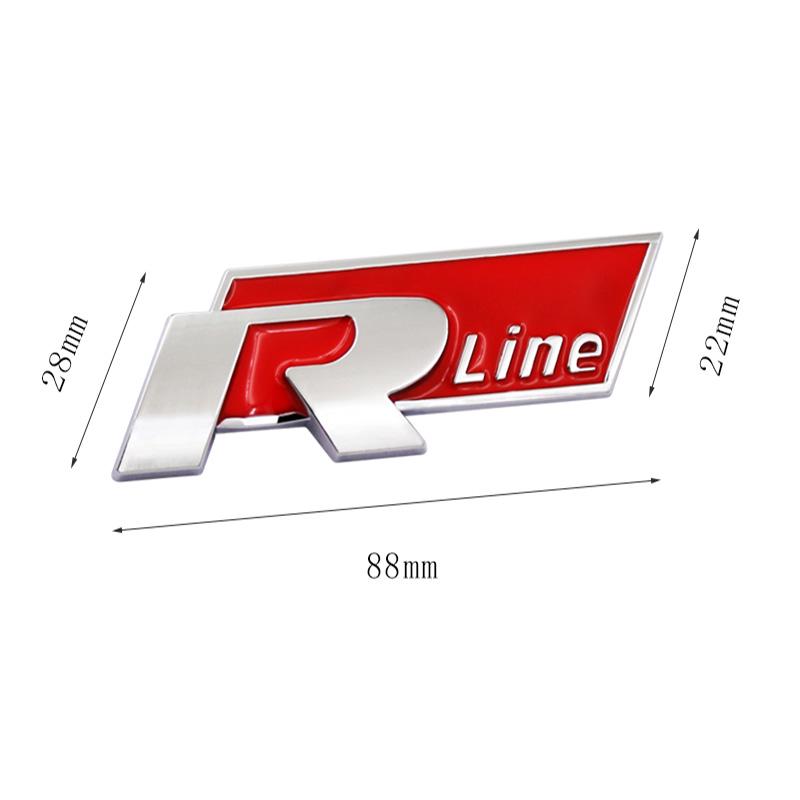 Buy 1 pcs R Rline logo body grille badge decoration stickers auto parts ...