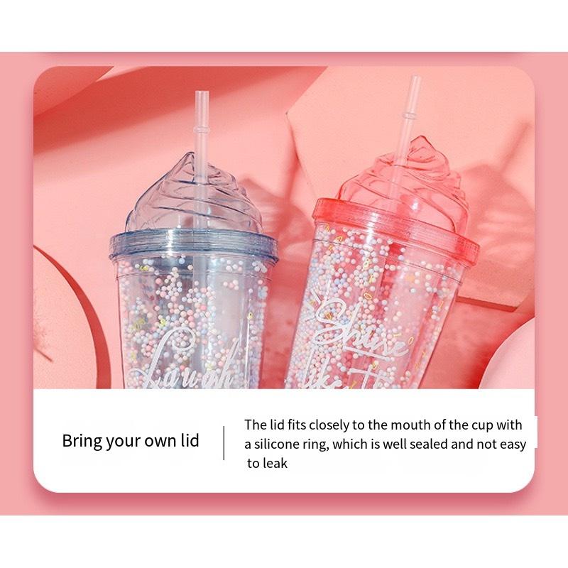 Satın alın Summer Ice Cup Summer Water Cup Internet Celebrity Straw Cup ...