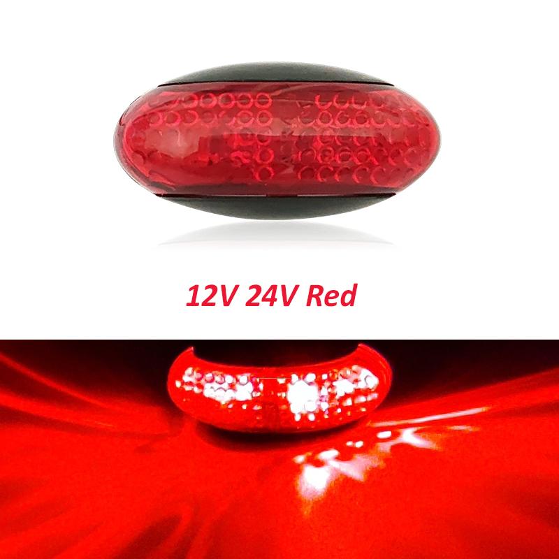 Buy 10PCS 10-30V Warning Light LED Diode Light Oval Clearance Trailer ...