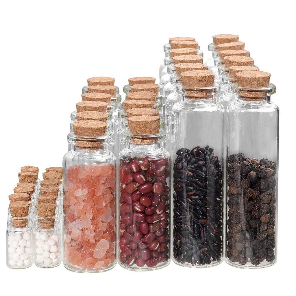 Cheap Mini Glass Bottles Set with Soft Wooden Plunger Rope Funnels Kit ...