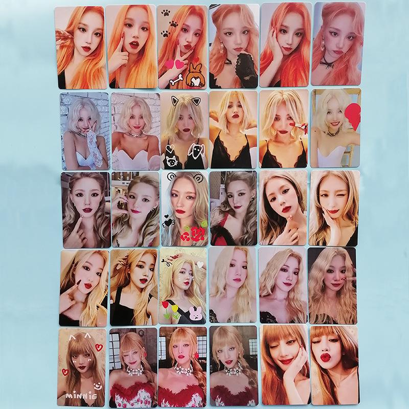 6pcs/набор (G)I-DLE I LOVE Lomo Card YuQi Minnie Shuhua Mi Yeon Jeon So ...