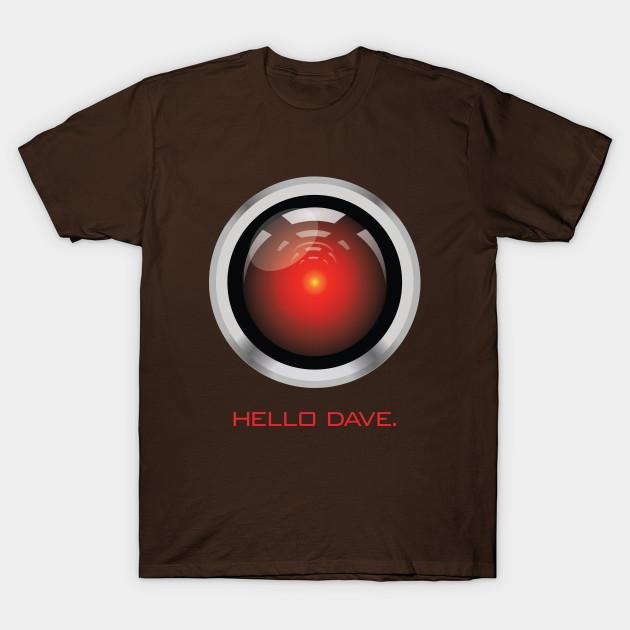 Buy Men Premium Cotton Harajuku T Shirt Hal 9000 Hello Dave Print Men's ...
