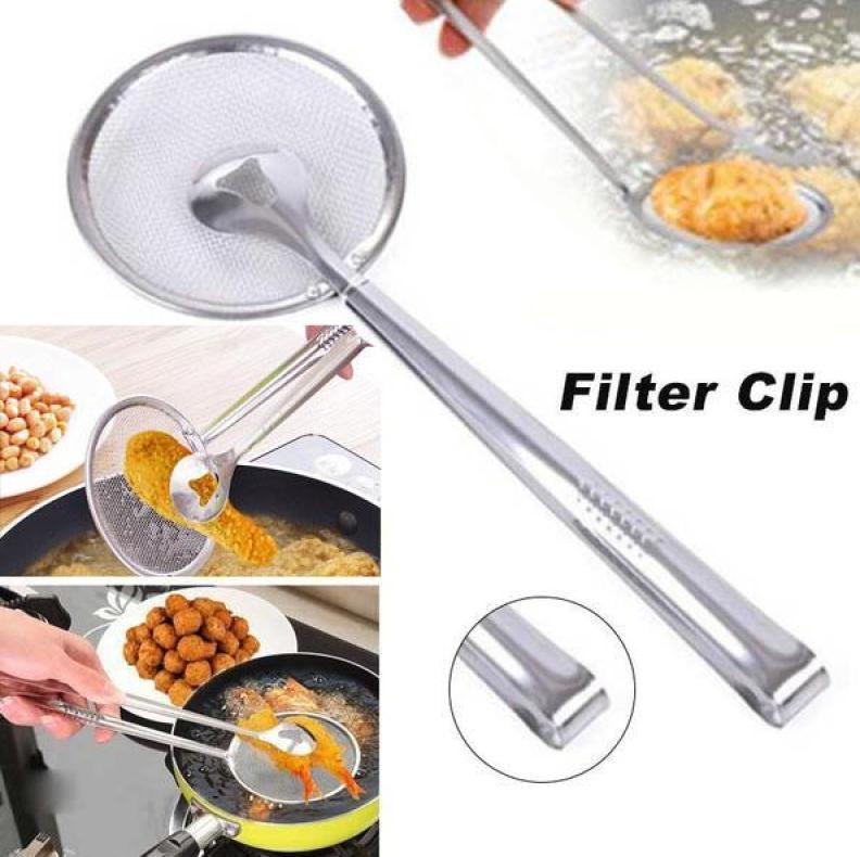 Buy Multifunction Filter Spoon With Clip Food Kitchen Oil-Frying BBQ ...