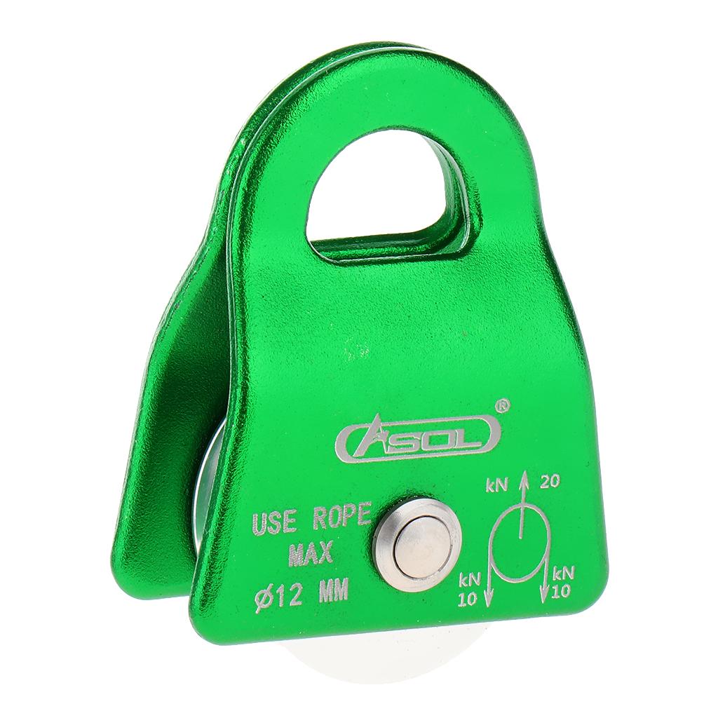 Buy Single Rope Pulley Swing Sheave Climbing Rescue Rigging 20KN Green ...