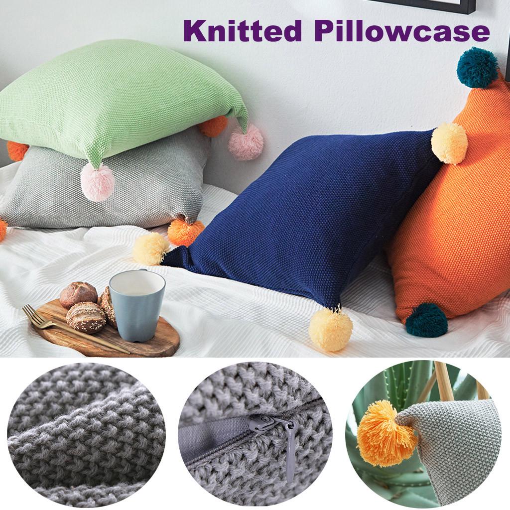 Buy Aominuo Dl Cotton Knitted Pillowcase Decorative Throw Pillow Covers ...