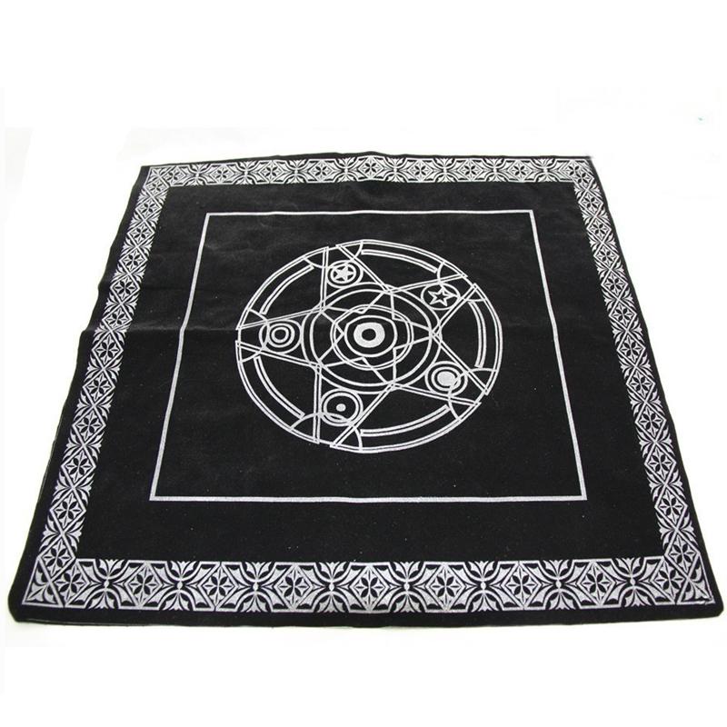 Divination Cards Square Tablecloth Tarot Table Cloth Sun Wicca Pentacle ...