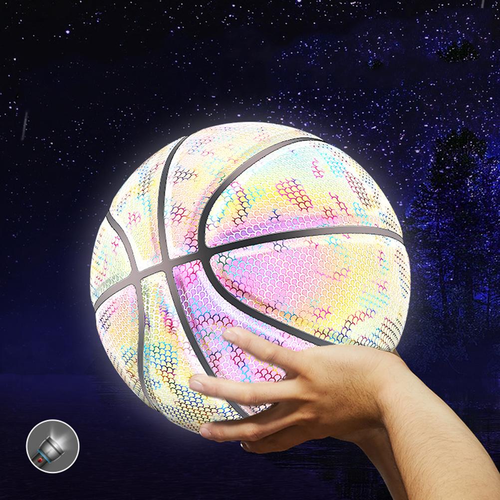 Buy 1 Pc Diamond Lattice Pattern Luminous Basketball Sport PU ...